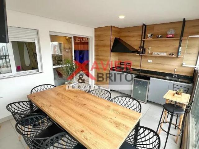 Apartamento 3 Suítes com Sacada Gourmet no Tatuapé 106m² Andar Alto e 2 Vagas