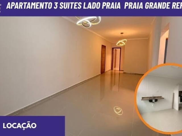 APARTAMENTO 3 SUITES LADO PRAIA LOCACAO PRAIA GRANDE