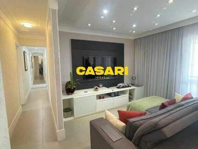 Apartamento 3 Suítes Mobiliado – 128 m² Centro, Santo André/SP