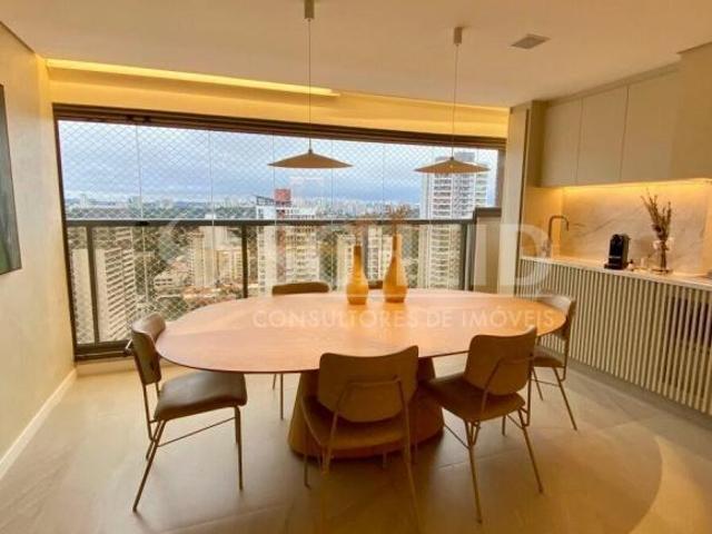 Apartamento 3 suítes, mobiliado, varanda gourmet, churrasqueira, lazer completo, Brooklin