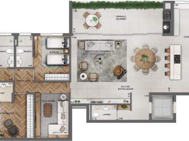 Apartamento 3 suítes no Cabral