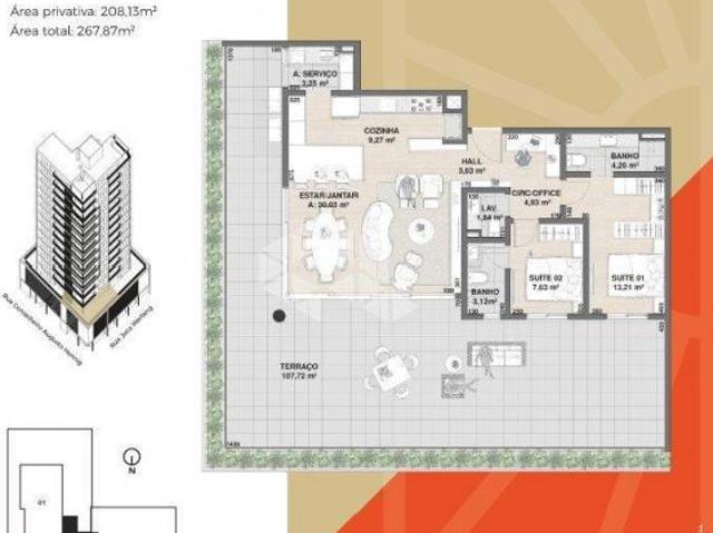 Apartamento 3 suítes no Higienópolis