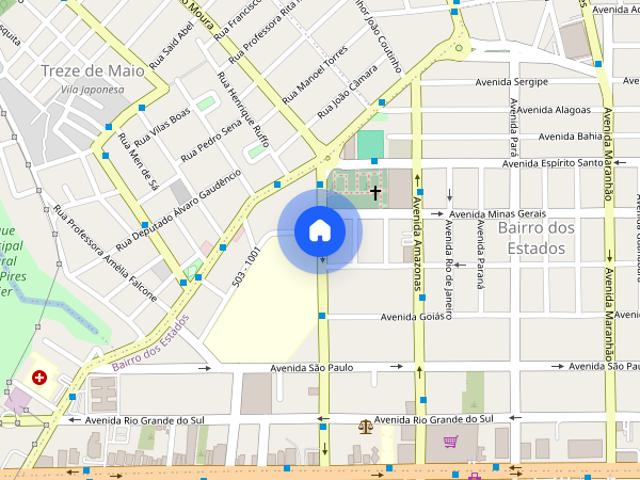 Apartamento térreo com dois quartos, sendo um suíte