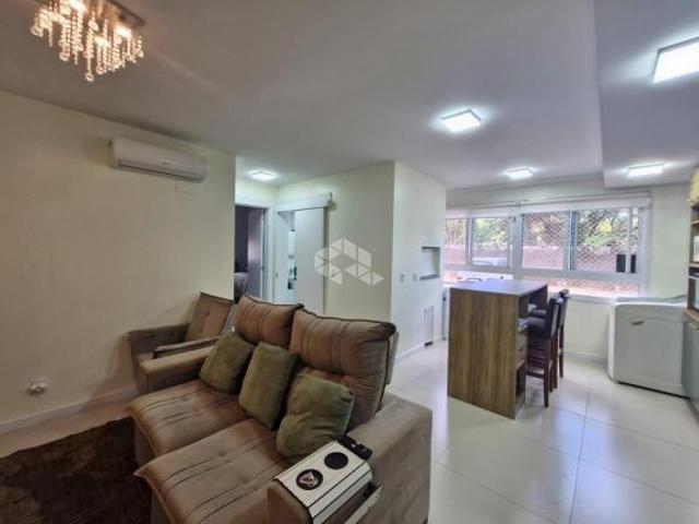 Apartamento térreo com 2 dormitorios e churrasqueira no Fãtima