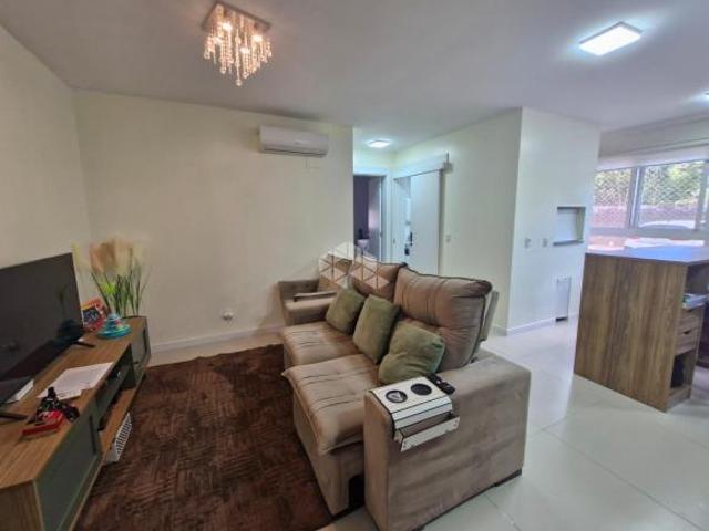 Apartamento térreo com 2 dormitorios e churrasqueira no Fãtima