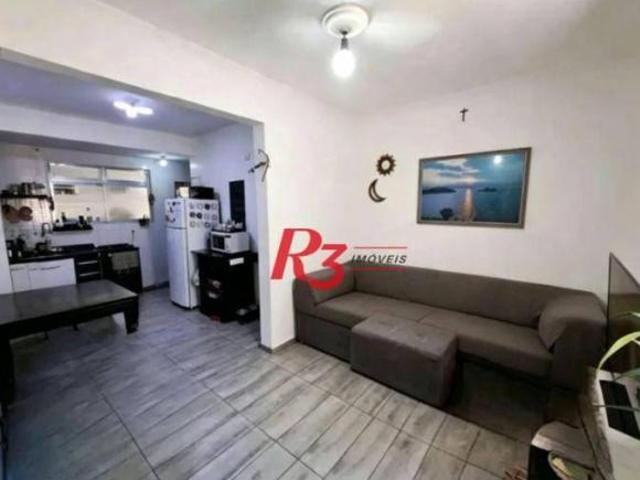 Apartamento térreo com 3 dormitórios à venda, 80 m² por R$ 575.000 Boqueirão Santos/SP