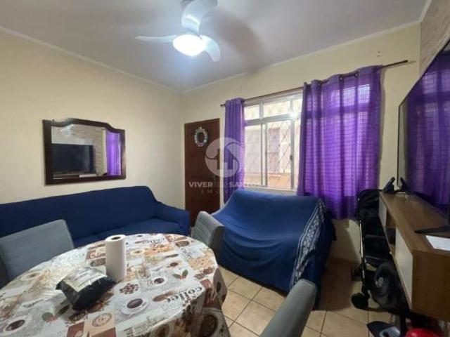 Apartamento Térreo à Venda na Ponta da Praia, Santos – 2 Quartos com Quintal, Vaga para Moto e Bicic