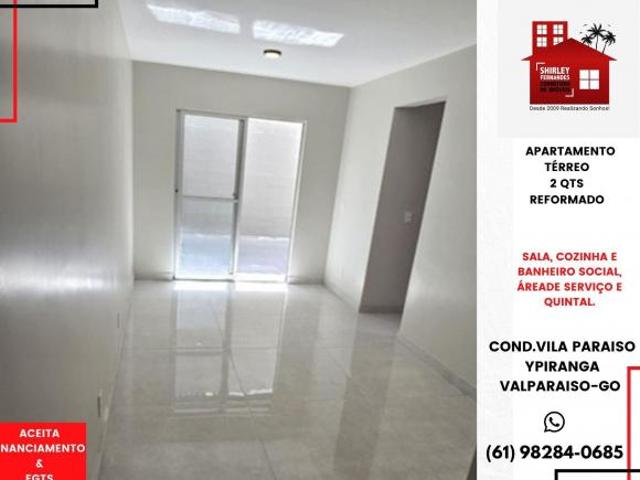 APARTAMENTO TÉRREO REFORMADO 2 QUARTOS VILA PARAÍSO VALPARAISO GO