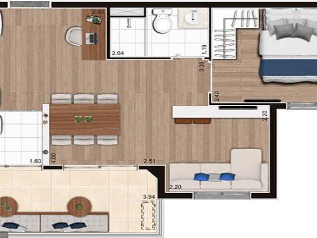 Apartamento tipo para venda em Vila Leopoldina com 1 quarto, 43m²