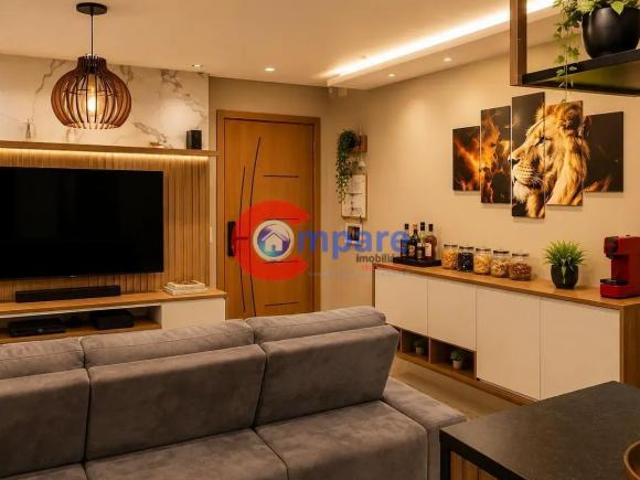 APARTAMENTO TODO MOBILIADO À VENDA NO CONDOMÍNIO SINFONIA GUARULHOS/SP 2 DORMITÓRIOS SACADA ENVID