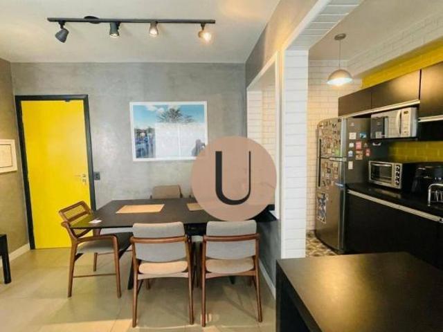Apartamento todo mobiliado com 2 dormitórios, 1 suíte 1 vaga à venda, 70 m² por R$ 884.000 Chácar
