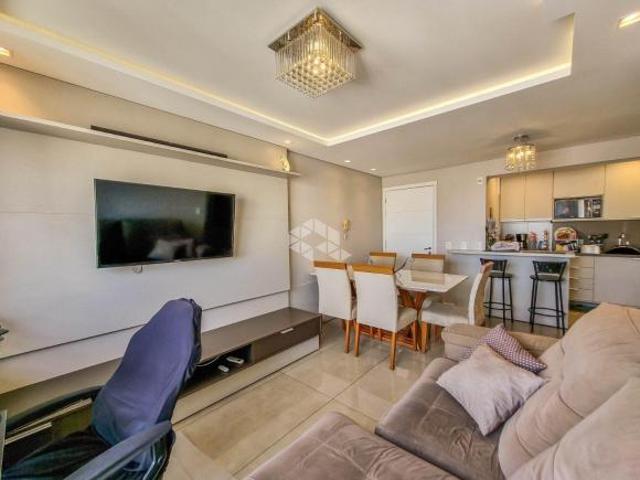 Apartamento todo mobiliado com 76m², 3 Dormitórios 1 suíte, cozinha com churrasq