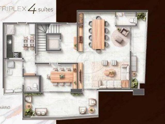 Apartamento Triplex à venda no Embaré em Santos