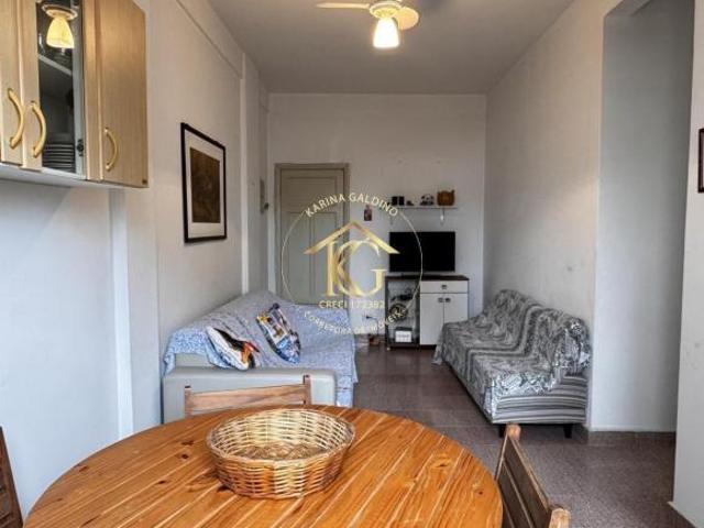 Apartamento TUPI Praia Grande 1 dormitório GIGANTE semi mobiliado VISTA MAR
