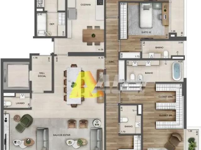 Apartamento à venda 4 Quartos 4 Suites 3 Vagas 194.32M² Barra da Tijuca Rio de Janeiro RJ | Ocean