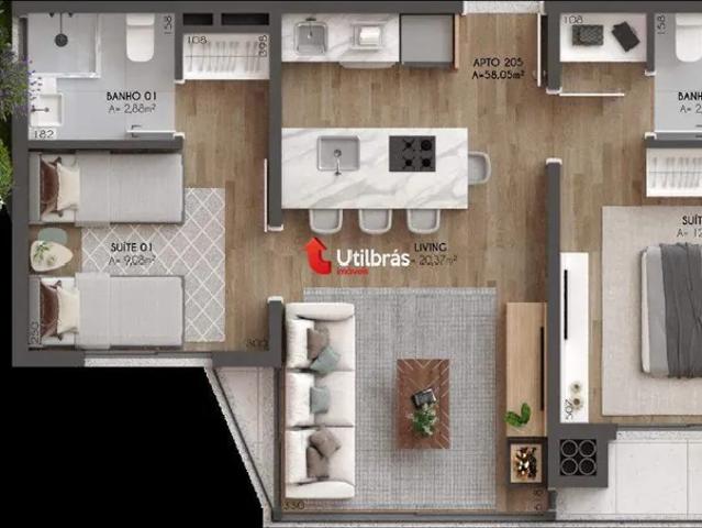 Apartamento à venda, 2 quartos, 1 suíte, 1 vaga, Centro, Canela/RS