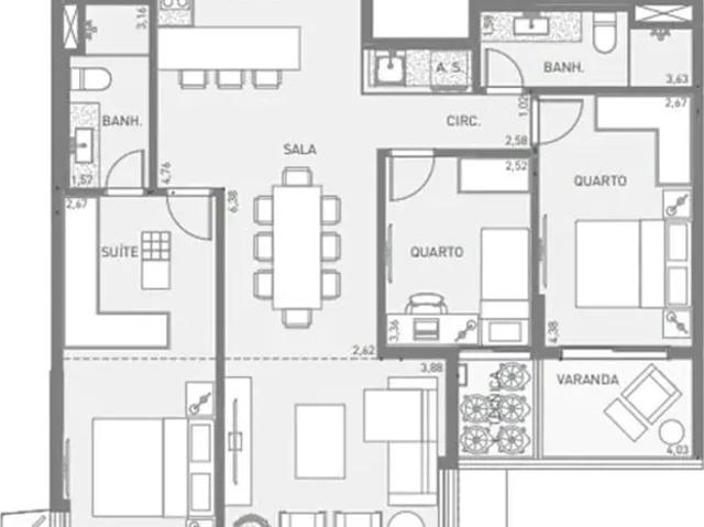 Apartamento a venda praia do pepê jardim oceânico 3 qts