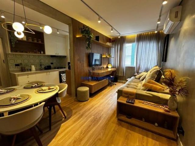 Apartamento vender ou alugar 1 quarto mobiliado Gonzaga Santos SP