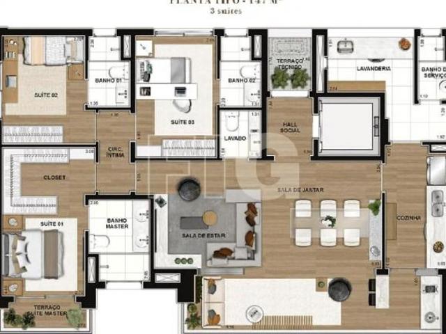 APARTAMENTO VILA NOVA CONCEIÇÃO/ ITAIM BIBI Venda 147 m² 3 Suítes 2 Vagas