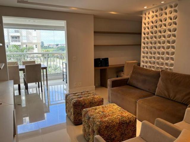 Apartamento Vila São Francisco semi mobiliado 3 quartos 2 garagem cobertas