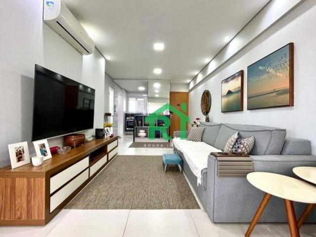Apartamento vista mar com 3 quartos suítes, 2 vagas e lazer à venda em Astúrias, Guarujá