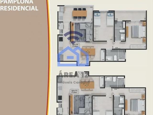Apartamento vista mar à Venda no bairro da Prainha em Caraguatatuba, SP 77m² com 2 dormitórios, se