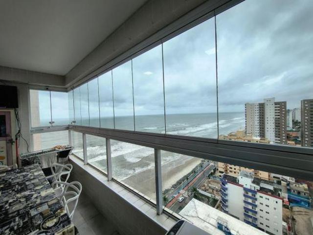 Apartamento Vista Mar Definitiva com Varanda Gourmet em Mongaguá