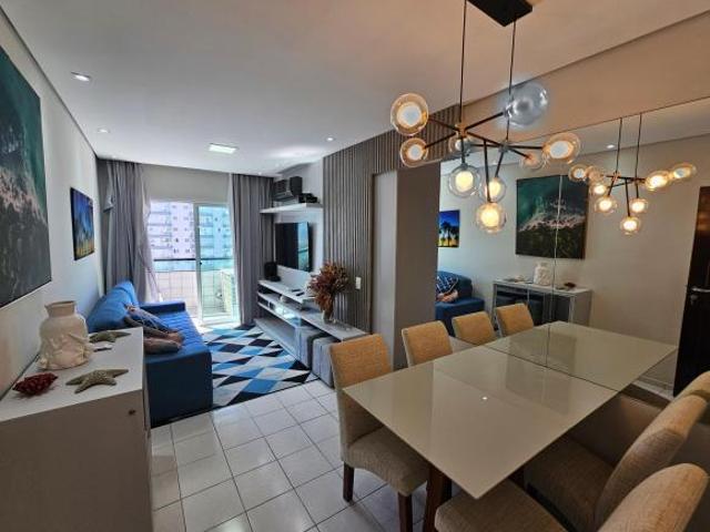 Apartamento vista mar na Ocian em Praia grande