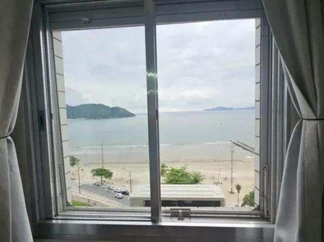 Apartamento vista mar na ponta da praia em santos com 3 quartos