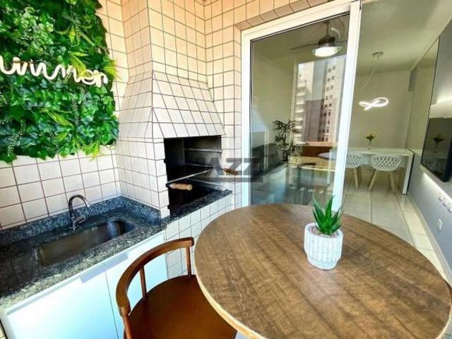Apartamento Vista Msar com 1 dormitório Sacada 54m² Aviação Praia Grande