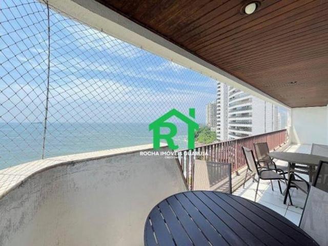 Apartamento à beira mar com 3 quartos 1 suíte, 2 vagas e lazer à venda em Jardim Astúrias, Guarujá