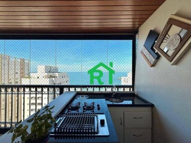 Apartamento à beira mar com 3 quartos 1 suíte, 2 vagas e lazer à venda em Pitangueiras, Guarujá |