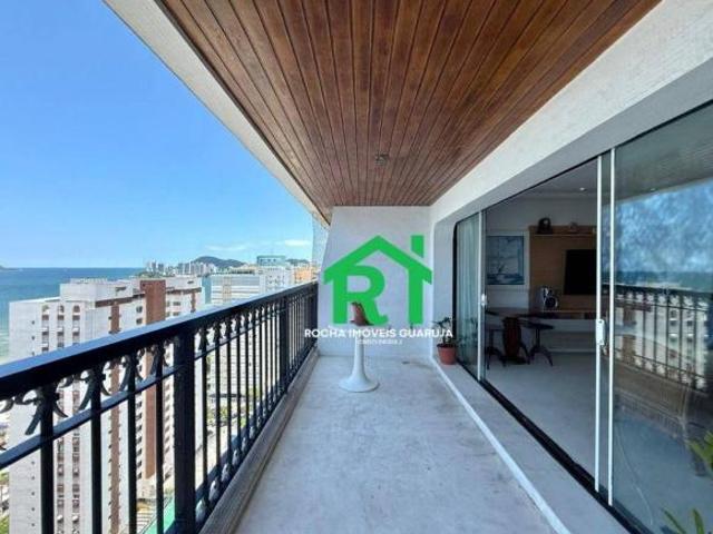 Apartamento à beira mar com 3 quartos 1 suíte, 2 vagas e lazer à venda em Pitangueiras, Guarujá