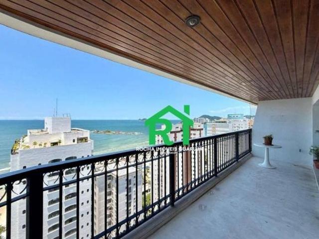 Apartamento à beira mar com 3 quartos 1 suíte, 2 vagas e lazer à venda em Pitangueiras, Guarujá