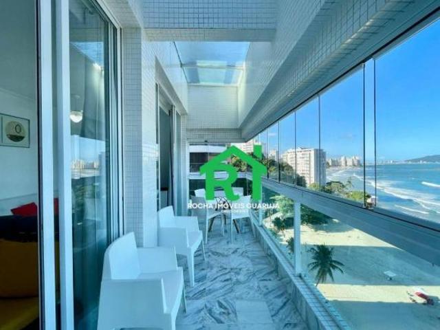 Apartamento à beira mar com 3 quartos 1 suíte, varanda e lazer à venda em Jardim Astúrias, Guarujá