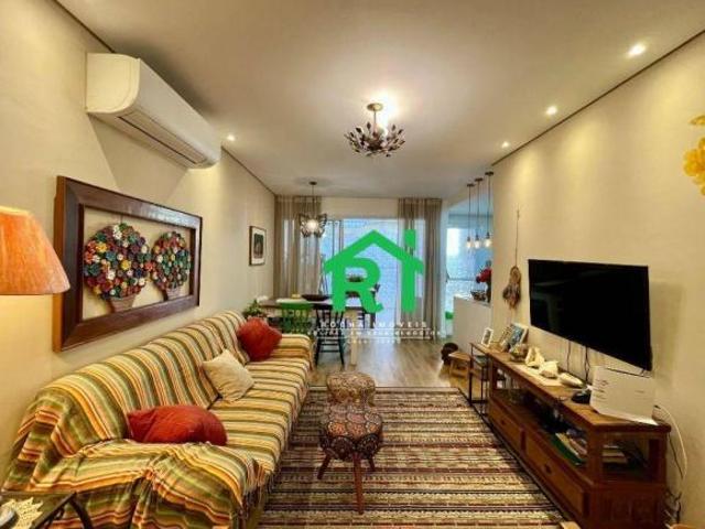 Apartamento à beira mar com 3 quartos 3 suítes, 3 vagas e lazer à venda no Tombo, Guarujá