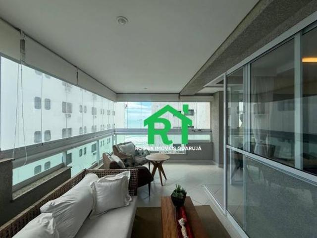Apartamento à beira mar com 3 suítes, varanda gourmet e lazer – Praia das Astúrias, Guarujá