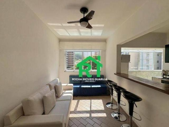 Apartamento à beira mar com 1 quarto, 1 vaga à venda em Jardim Astúrias, Guarujá