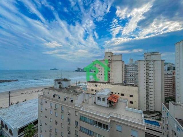 Apartamento à beira mar com 1 quarto, 1 vaga à venda em Pitangueiras, Guarujá
