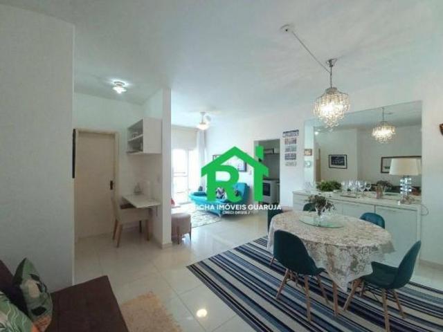 Apartamento à beira mar com 1 Quarto, 2 Banheiros, 1 vaga Enseada Guarujá/SP