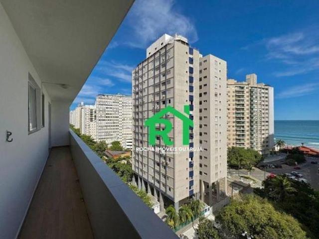 Apartamento à beira mar com 1 quarto, à venda em Pitangueiras, Guarujá