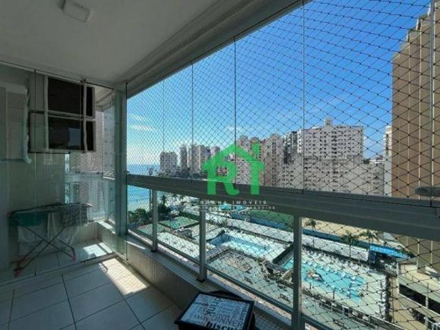 Apartamento à beira mar com 2 quartos 1 suíte, 2 vagas e lazer à venda em Jardim Astúrias, Guarujá