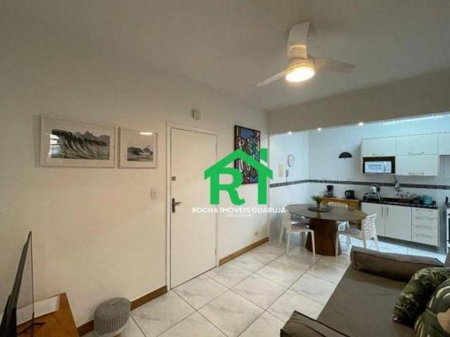 Apartamento à beira mar com 2 quartos, 1 vaga à venda no Tombo, Guarujá