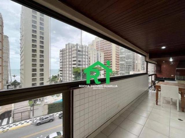 Apartamento à beira mar com 4 quartos 2 suítes, 1 vaga e lazer à venda em Jardim Astúrias, Guarujá
