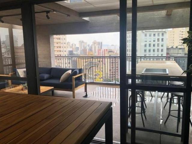 Apartamento á venda mobiliado na República, 1 quarto, sem vaga