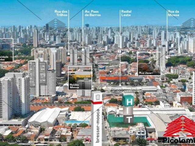 Apartamento a venda na mooca em construção, 2 quartos 1 suite, a 130 metros do metro Bresser, lazer