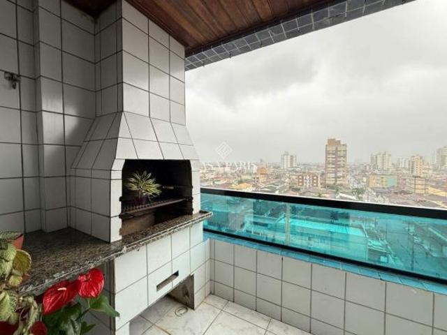 Apartamento à venda na Ocian, Praia Grande 2 dorms 1 suíte com vista mar e varanda gourmet