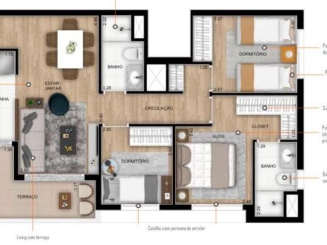Apartamento à venda na Lapa: 67m², 3 dormitórios e 1 vaga