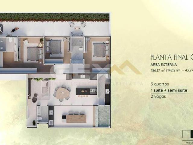 Apartamento à Venda na Planta no Bairro Santa Clara em Divinópolis MG