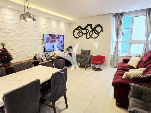 Apartamento à venda na Pompéia Santos Quadra da praia, 2 dormitórios, 1 suíte